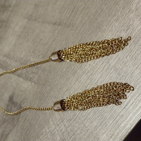 Jewelry | Open Front 2 Tassel Chain Goes Around Back Of Neck Tassels ...